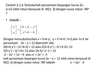 Rotasi - Geometri Transformasi | PPTX