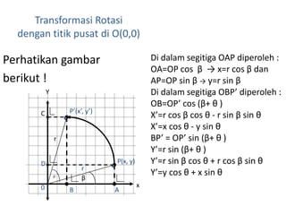 Rotasi - Geometri Transformasi | PPTX