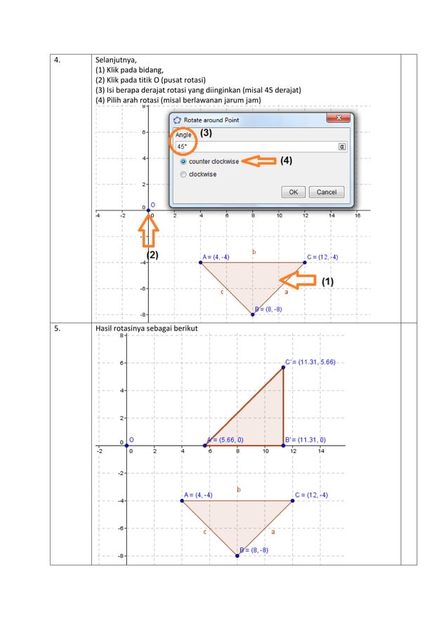 geogebra 101 - Rotasi | PDF