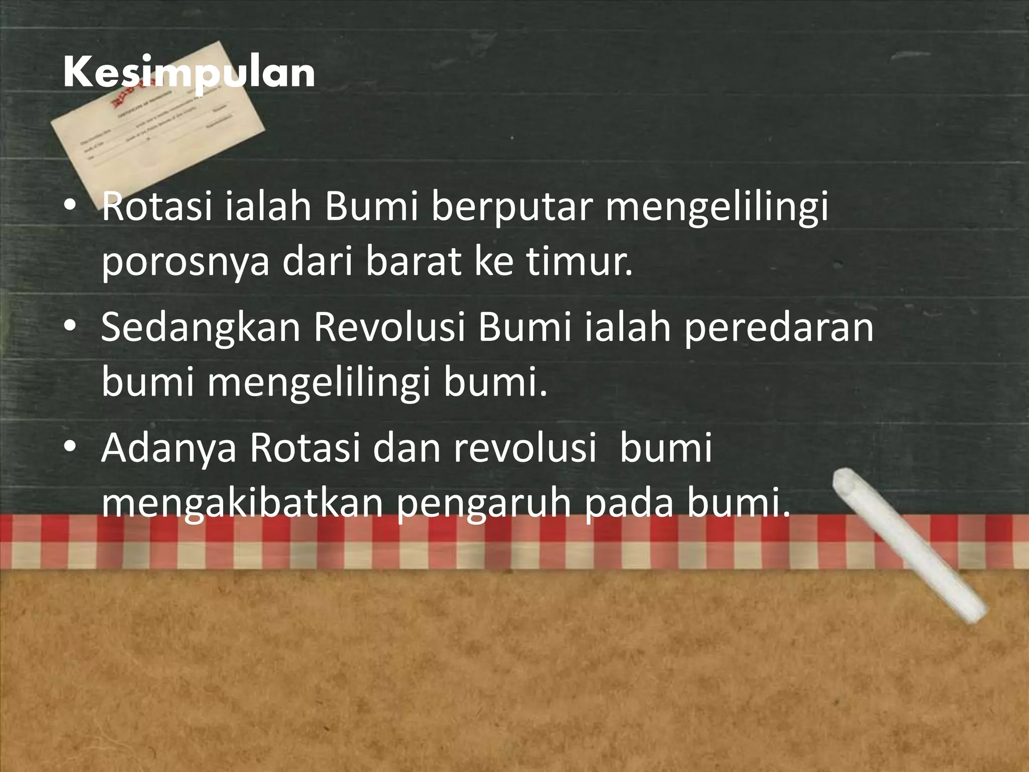 Rotasi dan revolusi | PPTX