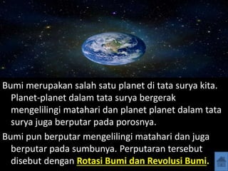 Rotasi Dan Revolusi Bumi Serta Dampaknya | PPTX