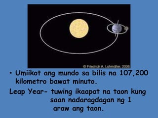 Rotasyon at Rebolusyon ng Mundo at Klima | PPTX