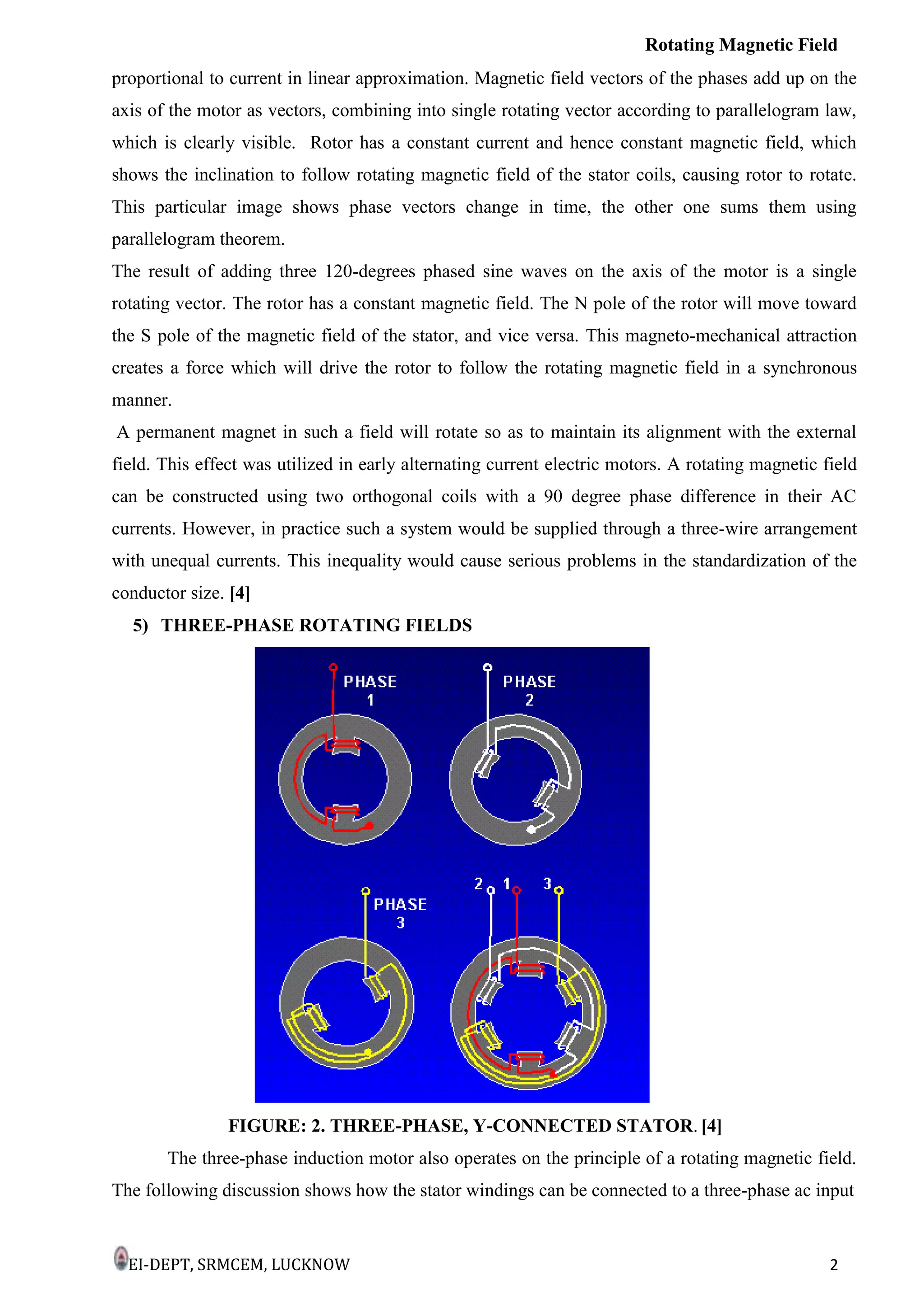 Rotating magnetic field | DOCX | Radio Control | Hobbies & Interests