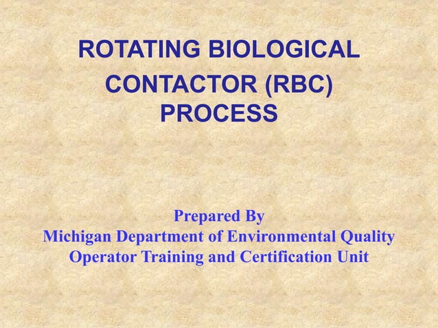 rotating-biological-contactor-process.ppt | Chemistry | Science