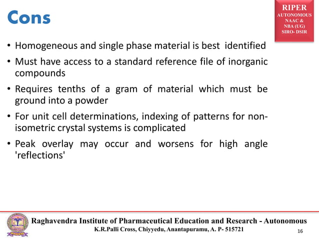 XRD-Rotating Crystal Technique. | PPTX