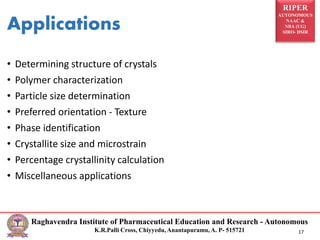 XRD-Rotating Crystal Technique. | PPTX