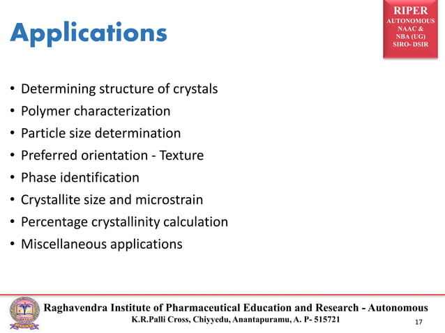 XRD-Rotating Crystal Technique. | PPTX