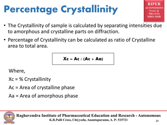 XRD-Rotating Crystal Technique. | PPTX
