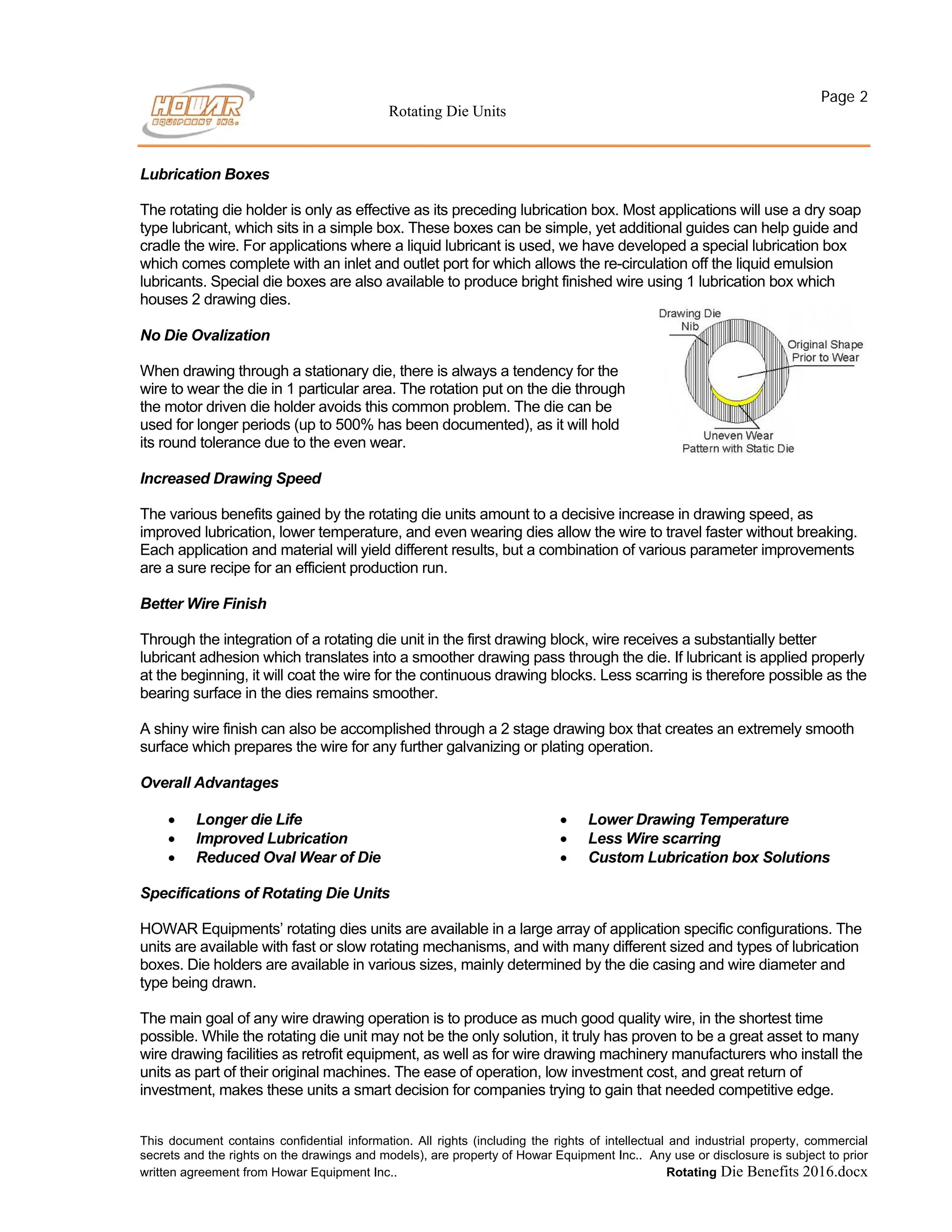 Rotating die Holder benefits | PDF
