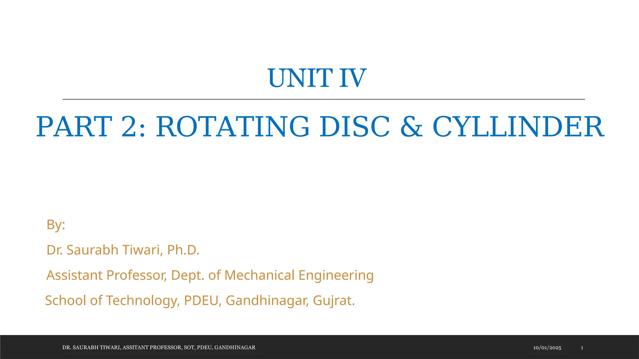 ROTATING DISC & CYLLINDER of Uniform thickness.pptx