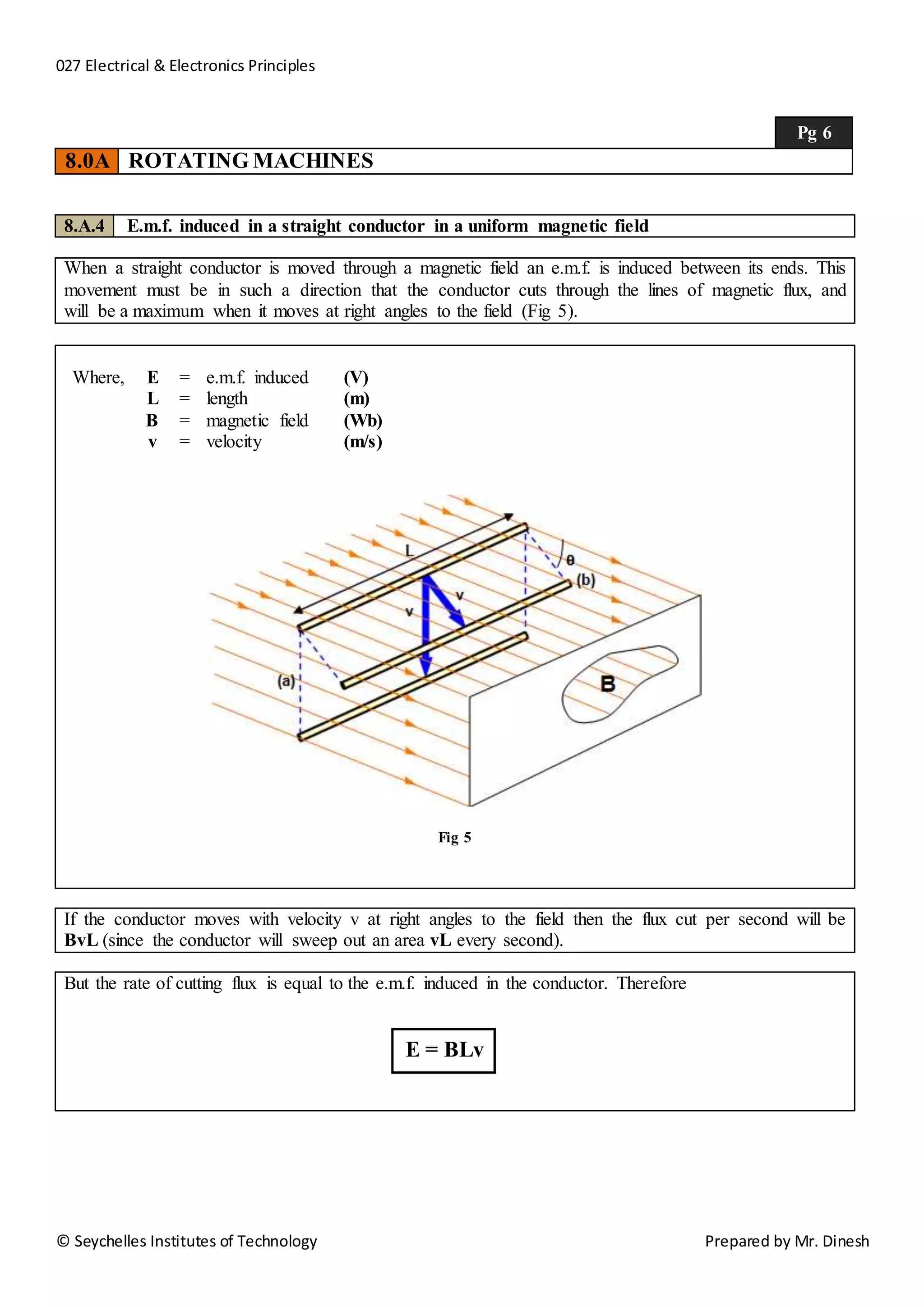 Rotating machines part 1 | DOCX | Physics | Science