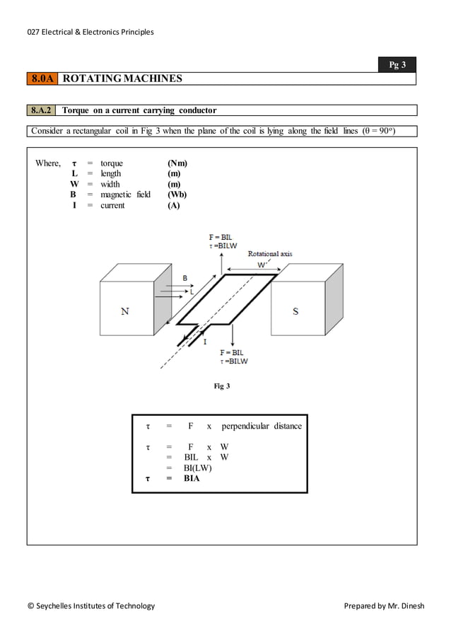 Rotating machines part 1 | DOCX | Physics | Science