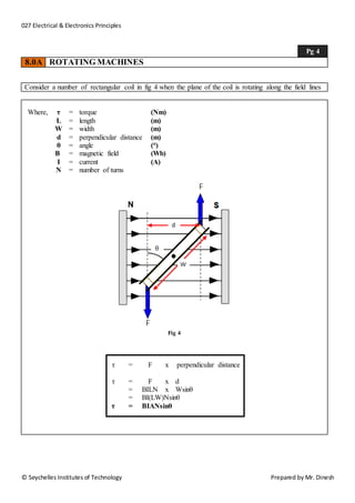 Rotating machines part 1 | DOCX | Physics | Science