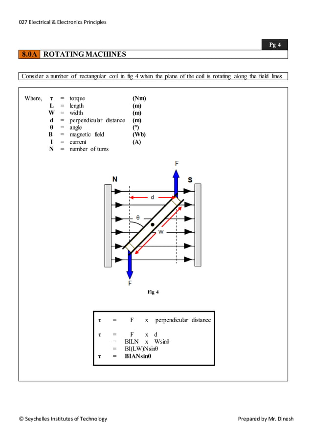 Rotating machines part 1 | DOCX | Physics | Science