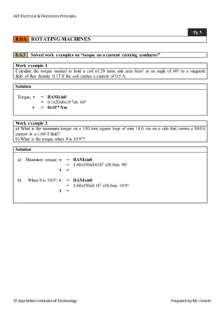 Rotating machines part 1 | DOCX | Physics | Science