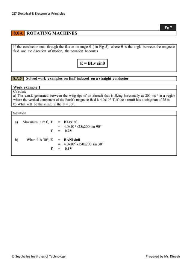 Rotating machines part 1 | DOCX | Physics | Science