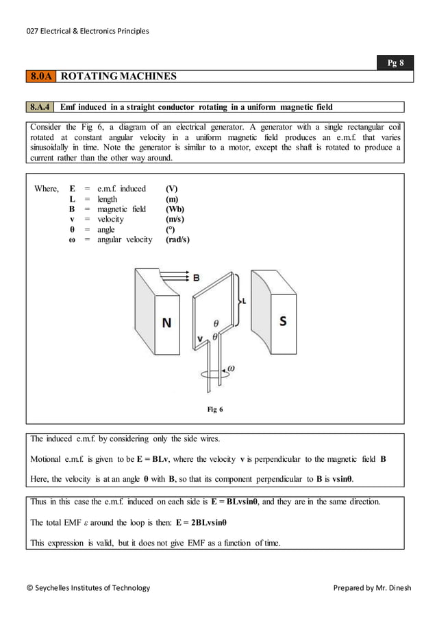Rotating machines part 1 | DOCX | Physics | Science
