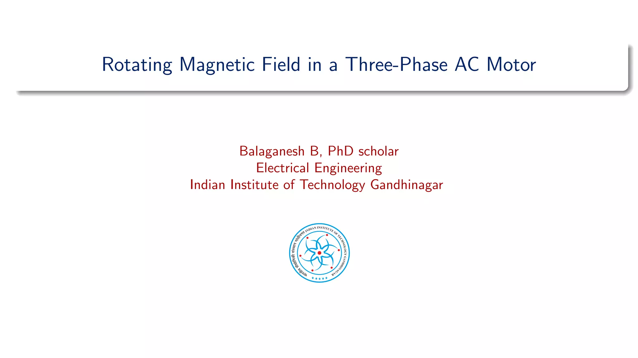 Rotating Magnetic Field in a Three-Phase AC Motor | PDF