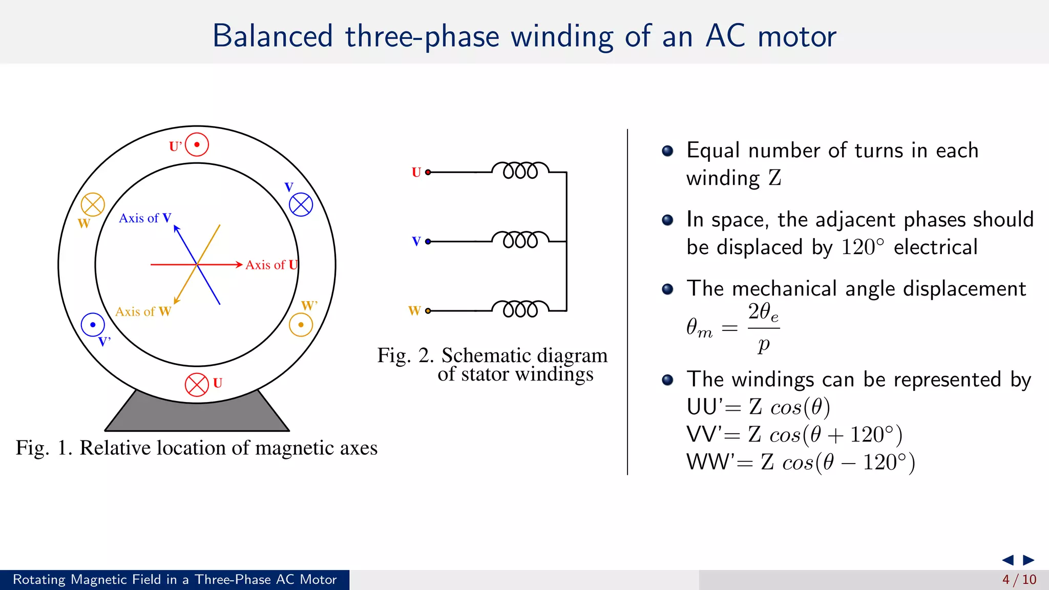 Rotating Magnetic Field in a Three-Phase AC Motor | PDF