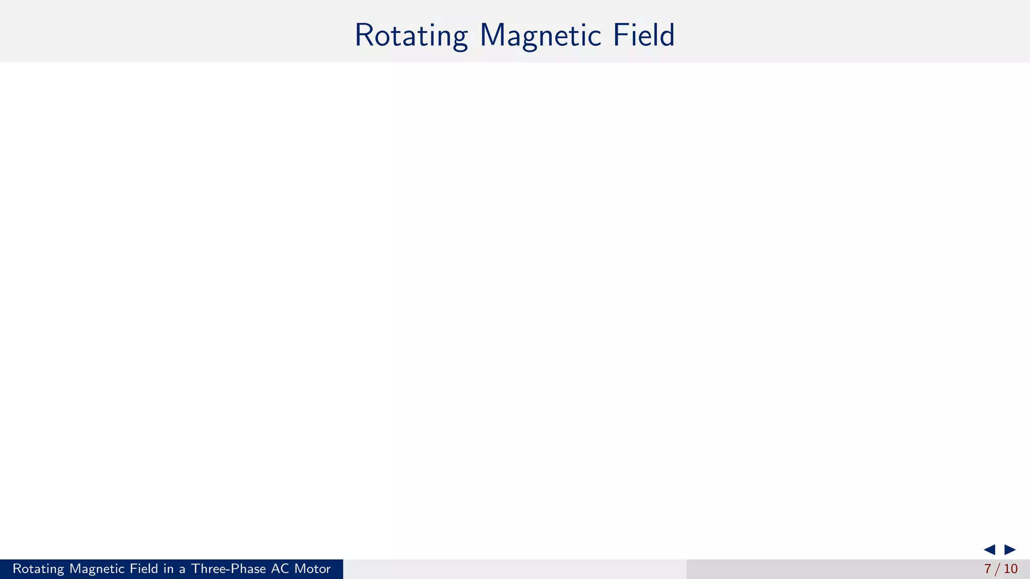Rotating Magnetic Field in a Three-Phase AC Motor | PDF