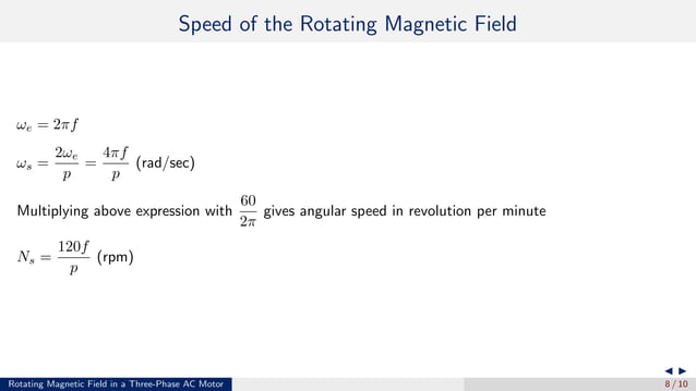 Rotating Magnetic Field in a Three-Phase AC Motor | PDF
