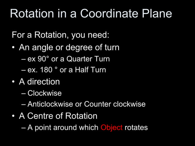 Geometric Transformation: Rotation | PPTX | 3-D Graphics | Computer Software and Applications