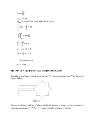 ROTATION OF RIGID BODIES | DOCX