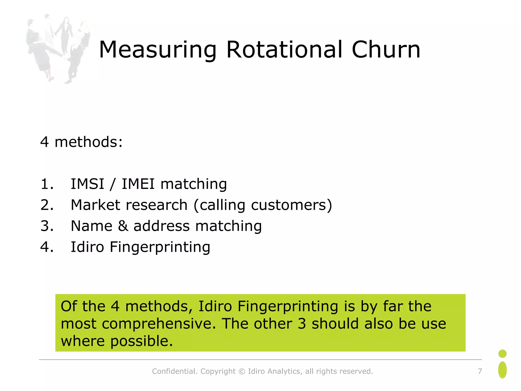 Idiro Analytics - What is Rotational Churn and how can we tackle it? | PPT