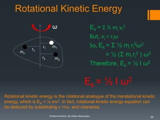 Rotational Kinetic Energy Equation