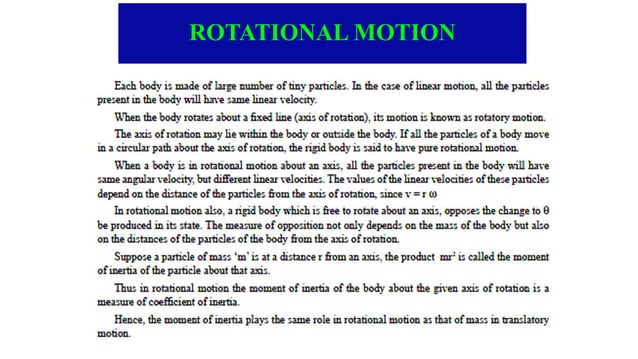 ROTATIONAL MOTION_BLC_SWE_FALL23.pptx | Physics | Science