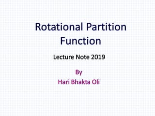 Rotational partition function | PDF
