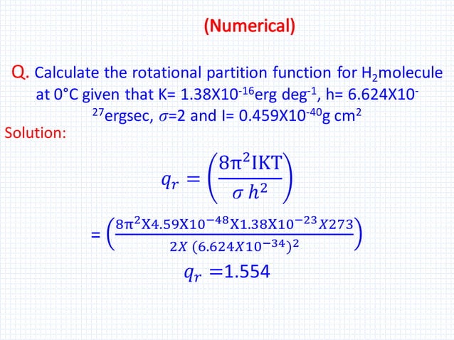 Rotational partition function | PDF Rotational partition function | PDF