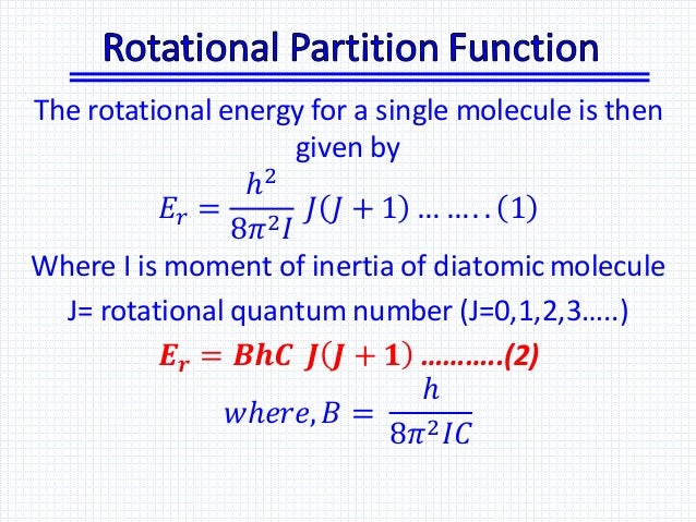 Rotational Partition Function 