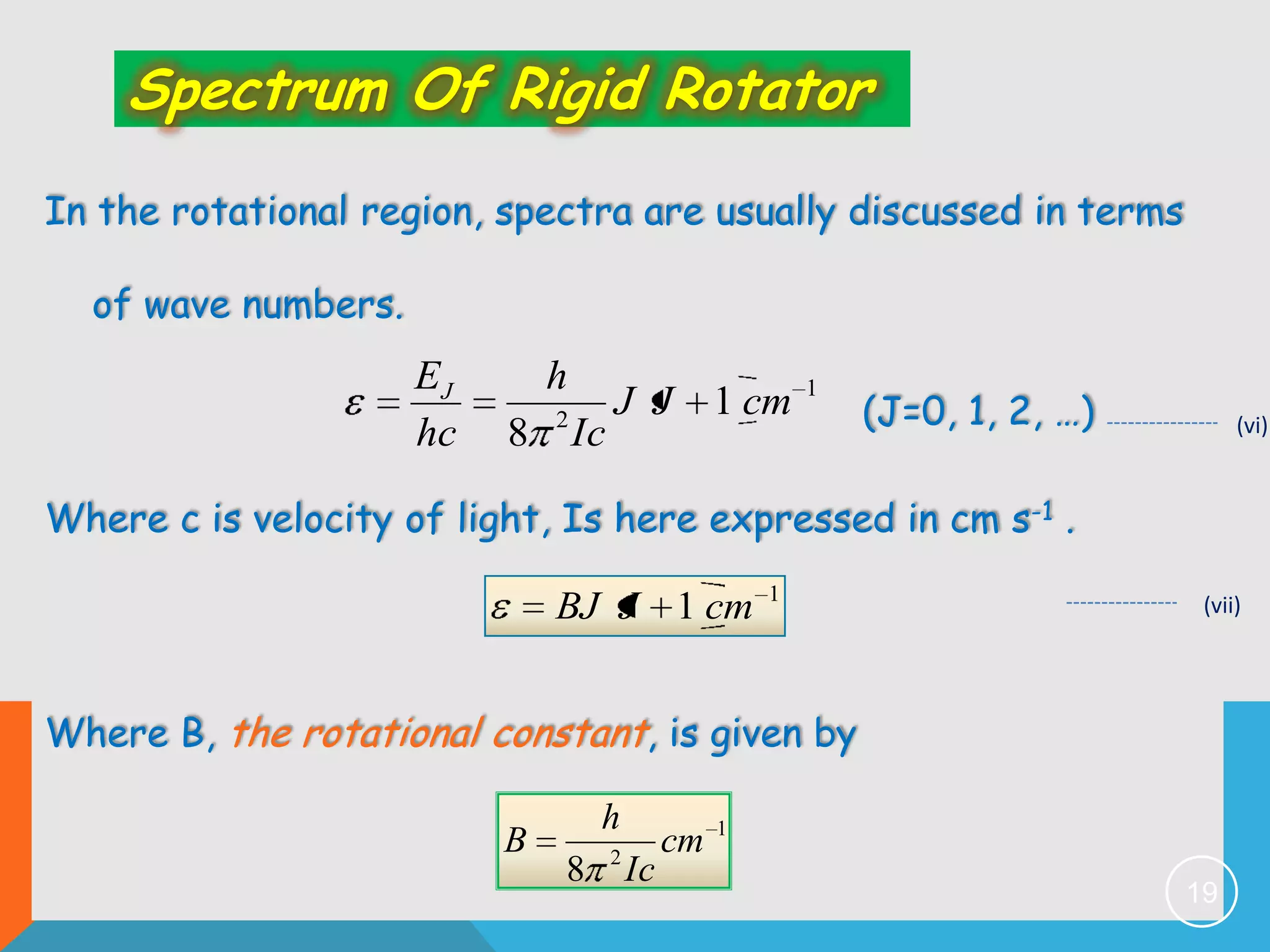 Rotational Spectra : Microwave Spectroscopy | PPSX