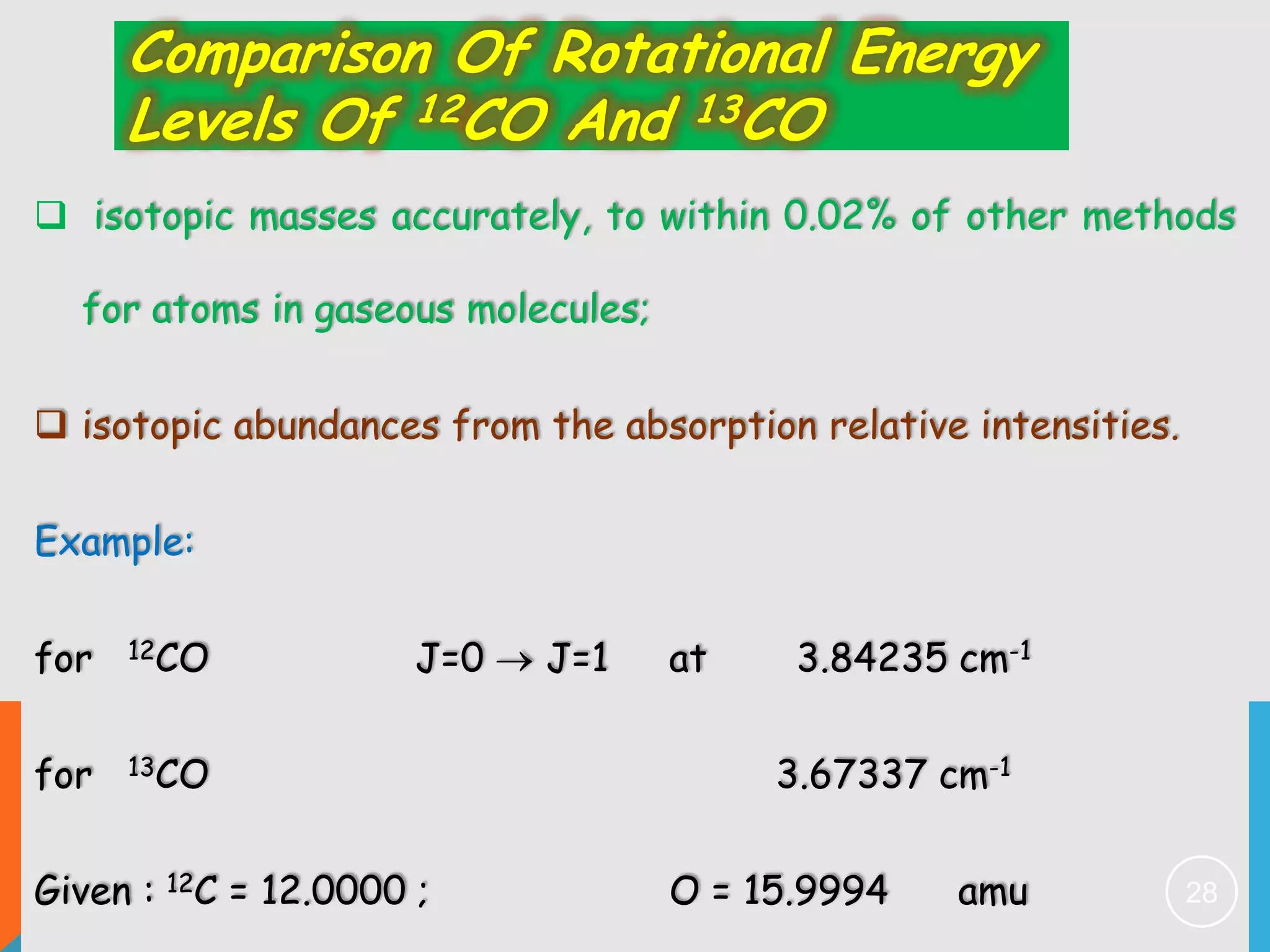 Rotational Spectra : Microwave Spectroscopy | PPSX
