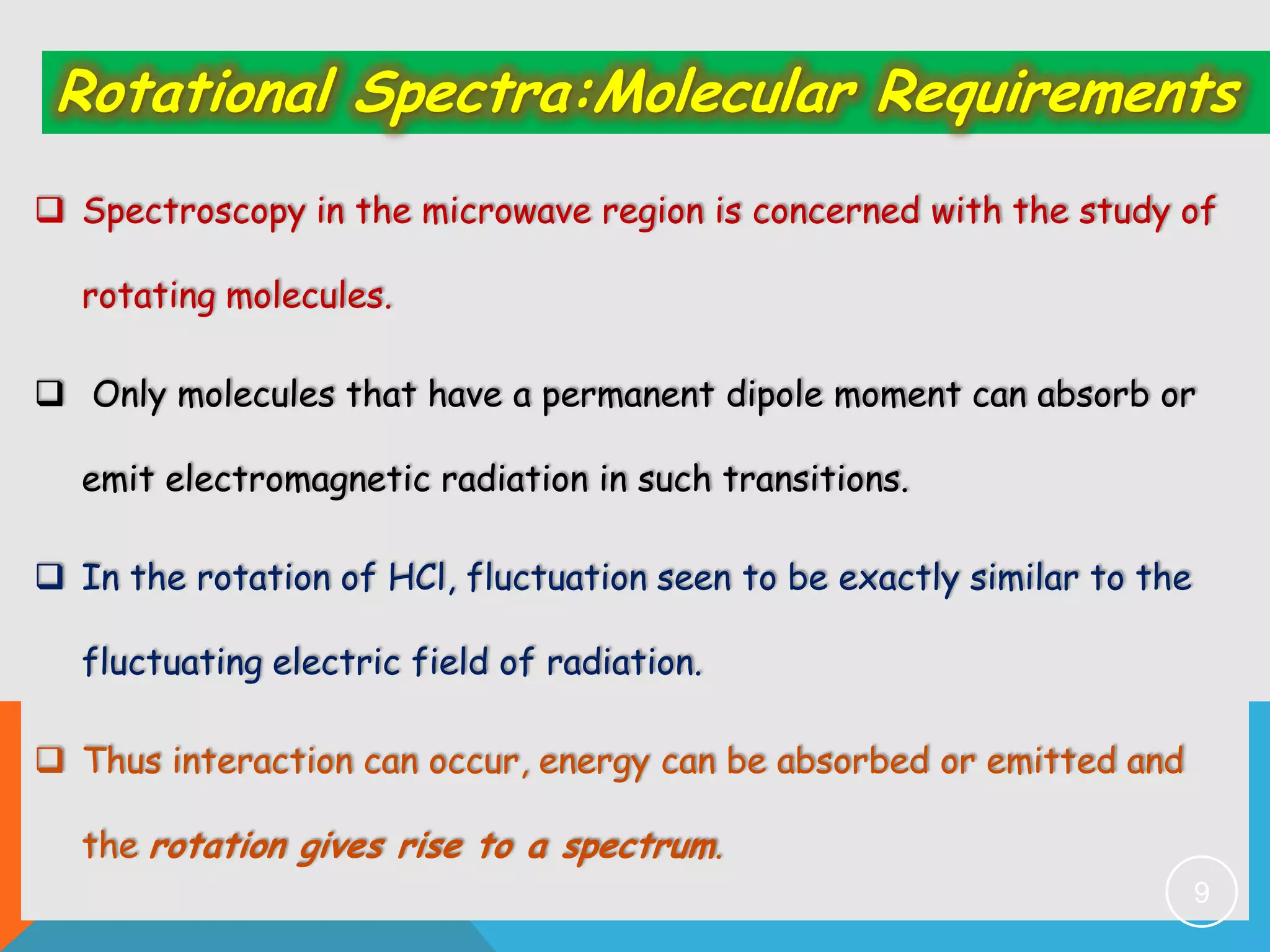 Rotational Spectra : Microwave Spectroscopy | PPSX