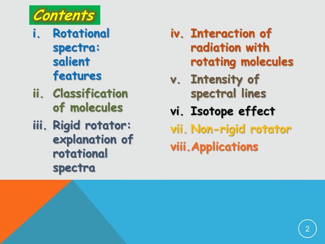 Rotational Spectra : Microwave Spectroscopy | PPSX | Chemistry | Science