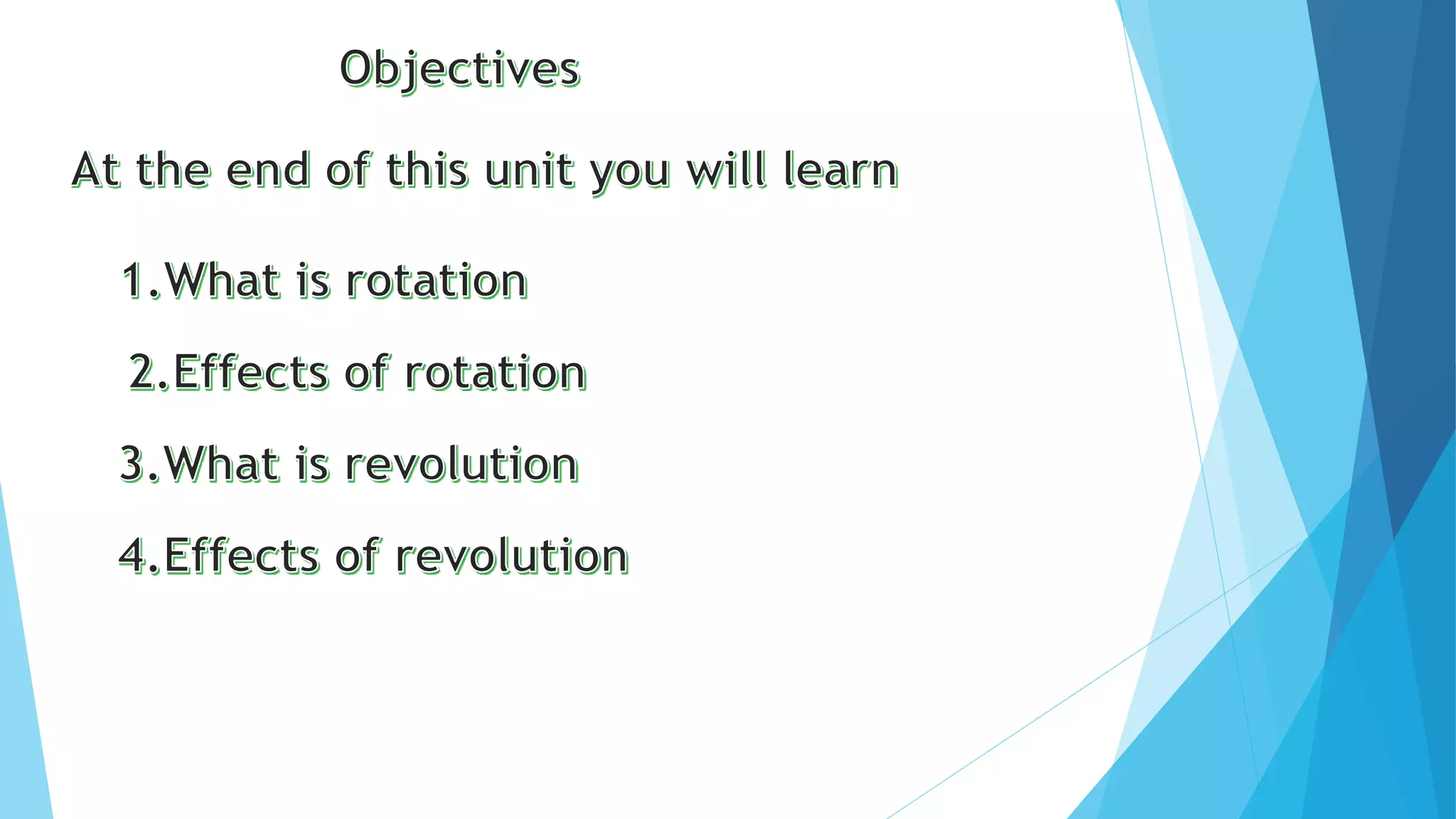Rotation and revolution | PPTX
