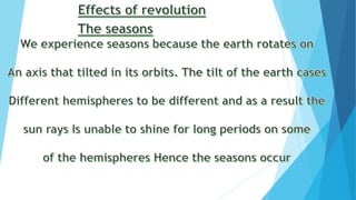 Rotation and revolution | PPTX