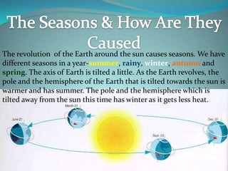 Rotation and revolution | PPSX | Weather | Science