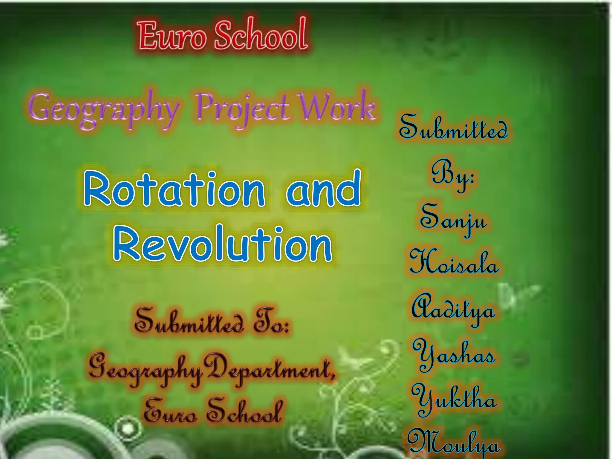 Rotation and revolution | PPTX