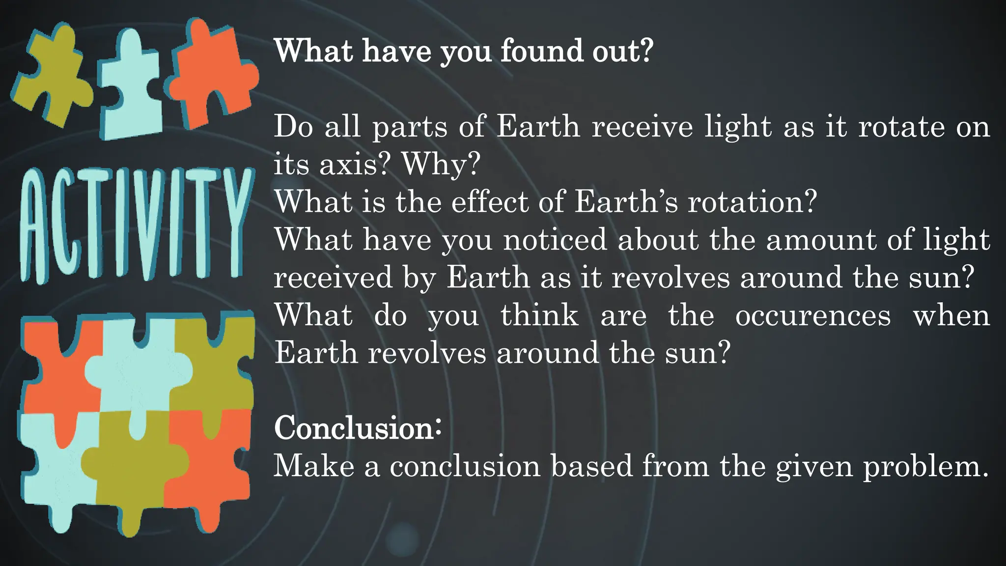 rotation and revolution powepoint presentation for grade 6 | PPTX