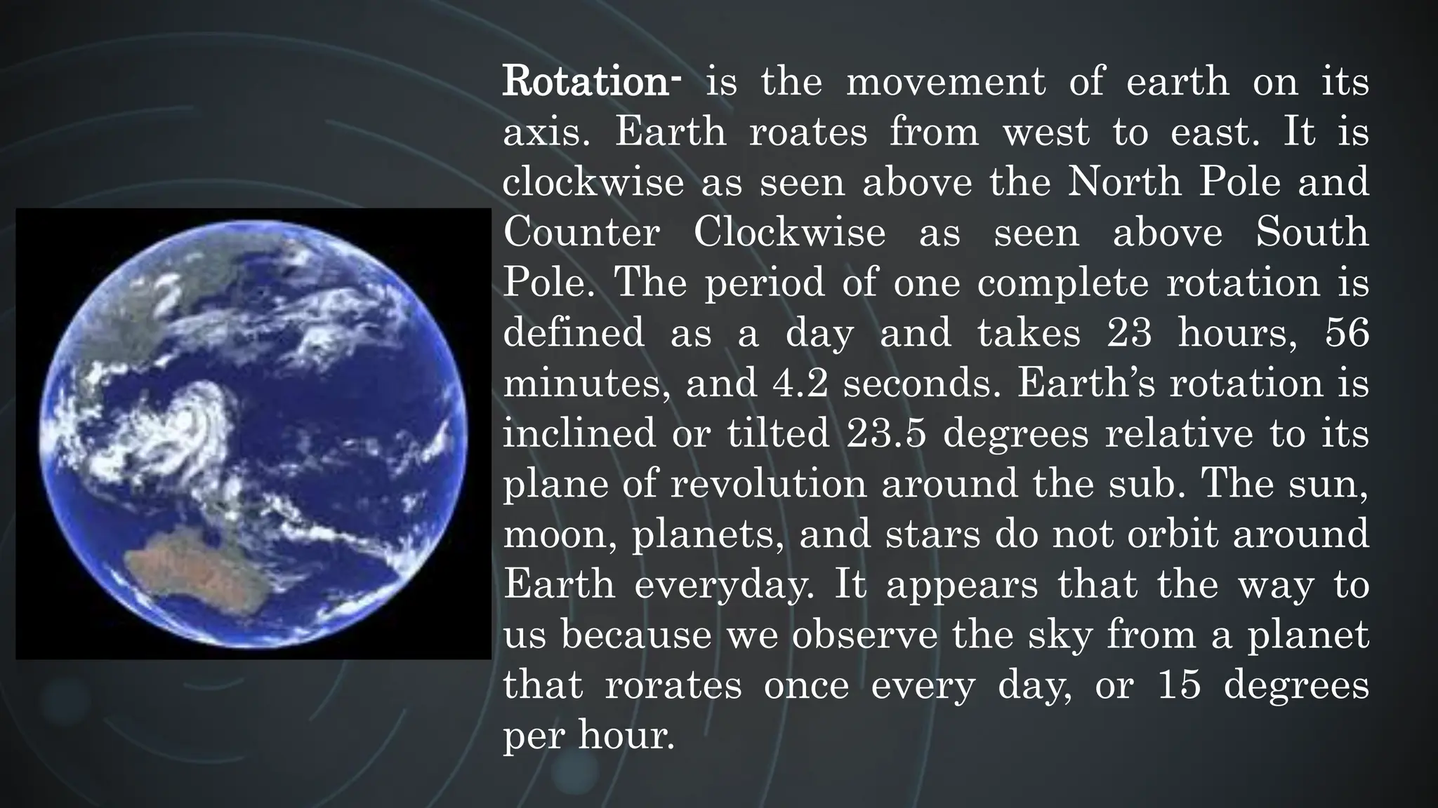 rotation and revolution powepoint presentation for grade 6 | PPTX