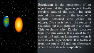 rotation and revolution powepoint presentation for grade 6 | PPTX