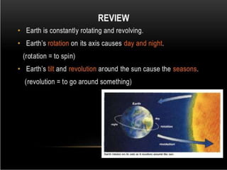 Rotation and revolution of earth | PPTX