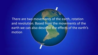 Rotation and revolution of earth | PPTX