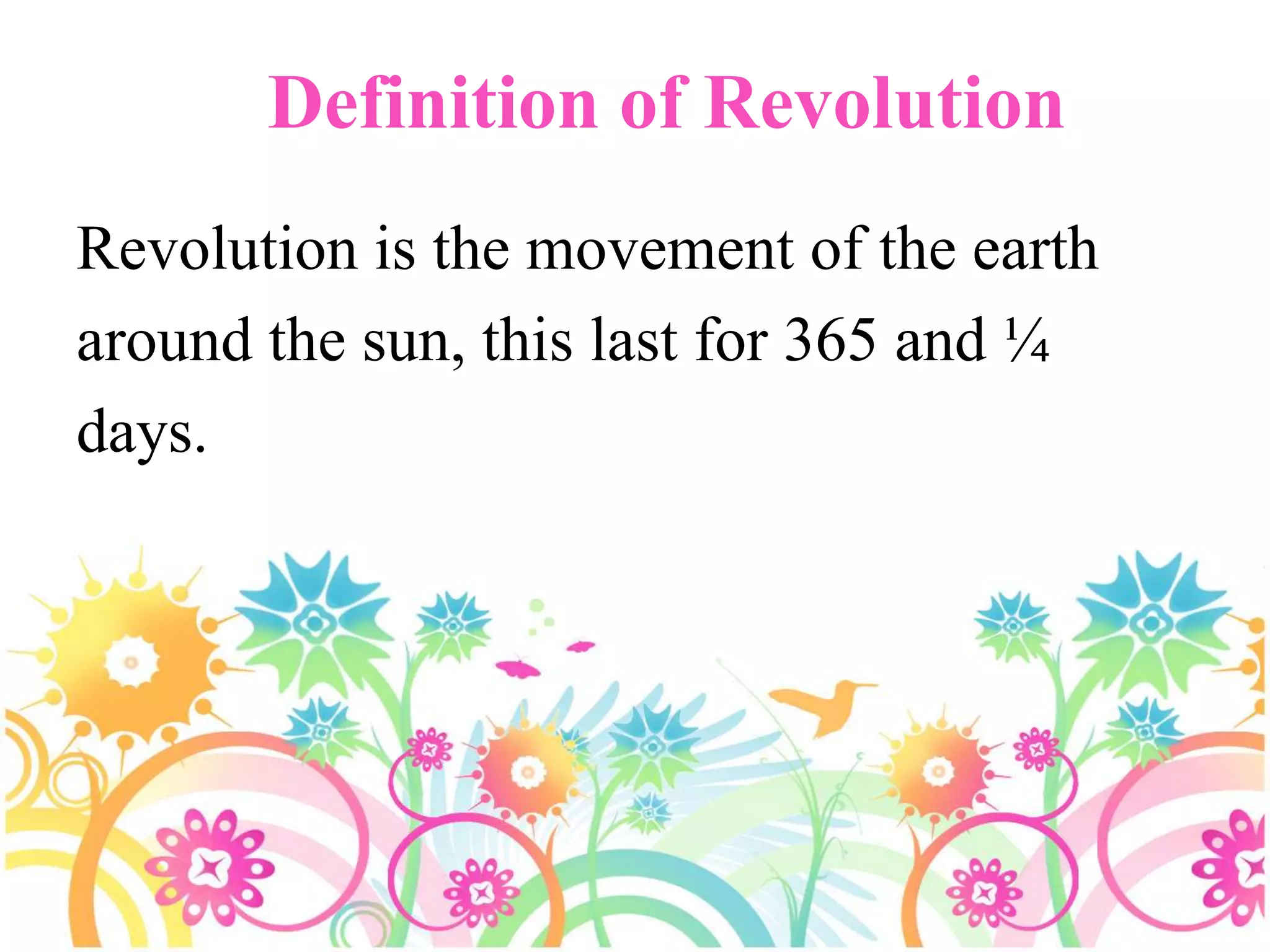 Rotation and revolution powerpoint | PPTX