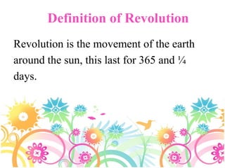 Rotation and revolution powerpoint | PPTX