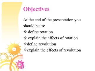 Rotation and revolution powerpoint | PPTX