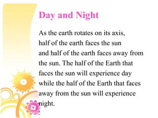 Rotation and revolution powerpoint | PPTX